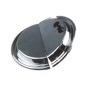 Winco INSH-11 Stainless Steel Hinged Inset Cover, 11 Qt. - Able Kitchen